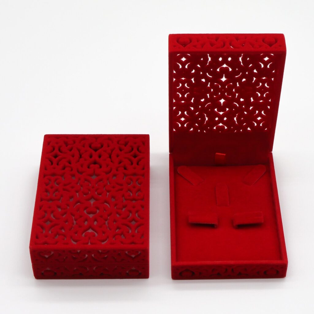 Set Box Filigree Small – Red – Jewellery Box Manchester Ltd