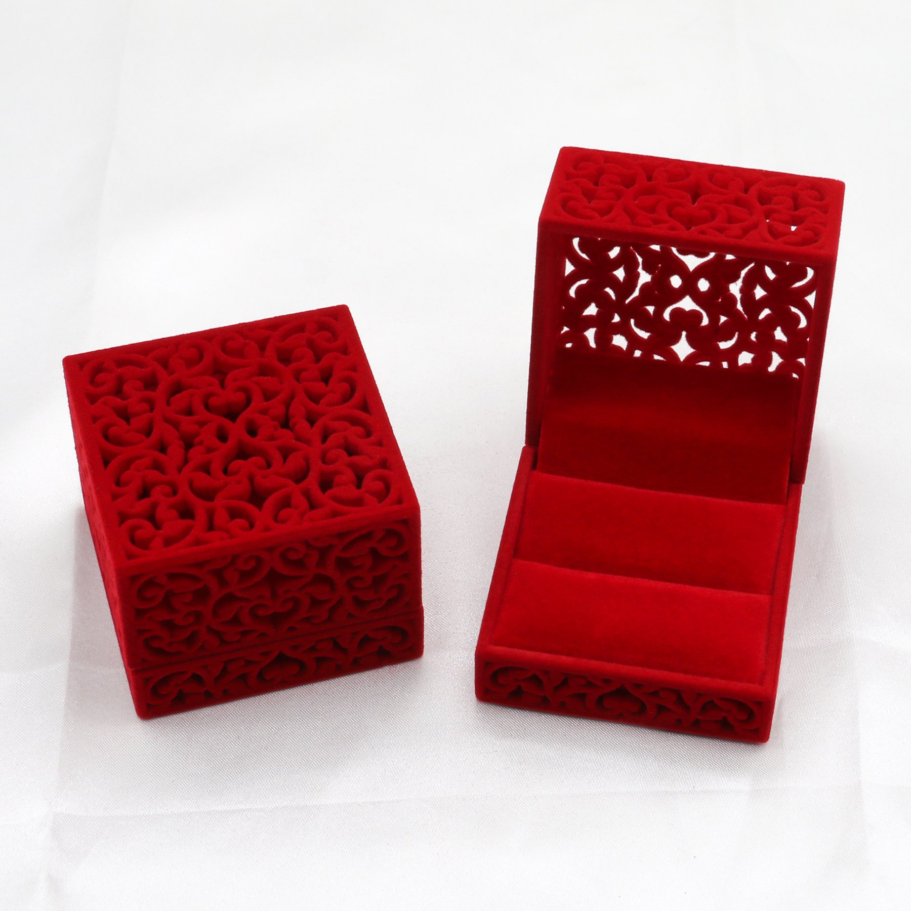 Ring Jali Box – Red – Jewellery Box Manchester Ltd